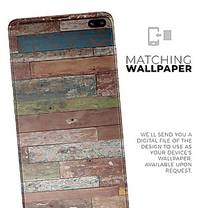 DesignSkinz Vintage Wood Planks Protective Vinyl Decal Wrap Skin Cover Compatible with The Samsung Galaxy S20 (Screen Trim & Back Glass Skin)