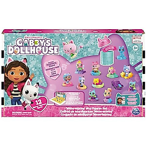 Gabby’s Dollhouse, Meow-mazing Mini Figures 12-Pack (Amazon Exclusive) Rainbow -Themed Toy Figures and Playsets Kids Toys for Ages 3 and up