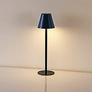 LEDLUX Cordless LED Table Lamp, Rechargeable Desk Lamp, Wireless Small Night Light, Metal Modern Desk Light, Stepless Dimming, Touch Switch, for Bedroom/Coffee Table/Restaurant/Garden(Blue,1 Pack)
