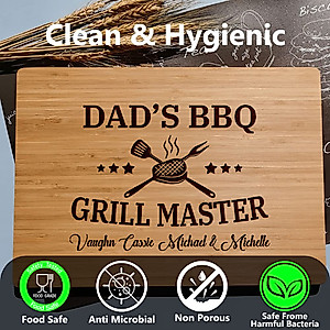 Dad Gifts, Personalized Cutting Board, Custom Engraving Text Wooden Board for His Birthday Father's Day Thanksgiving Day, Stepfather Gift, Grandfather Gift - Dad, We Love You