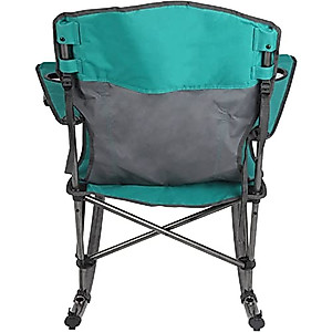 Foldable Comfort Camp Rocking Chair, Green, 300 Lbs, Adult