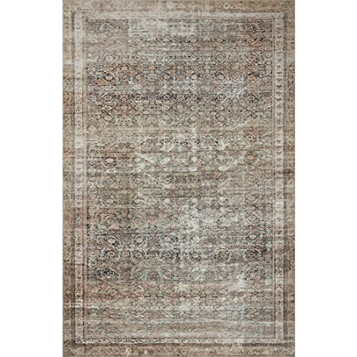 Chris Loves Julia x Loloi Jules Collection JUL-09 Ink / Terracotta, Traditional 8'-6" x 11'-6" Area Rug