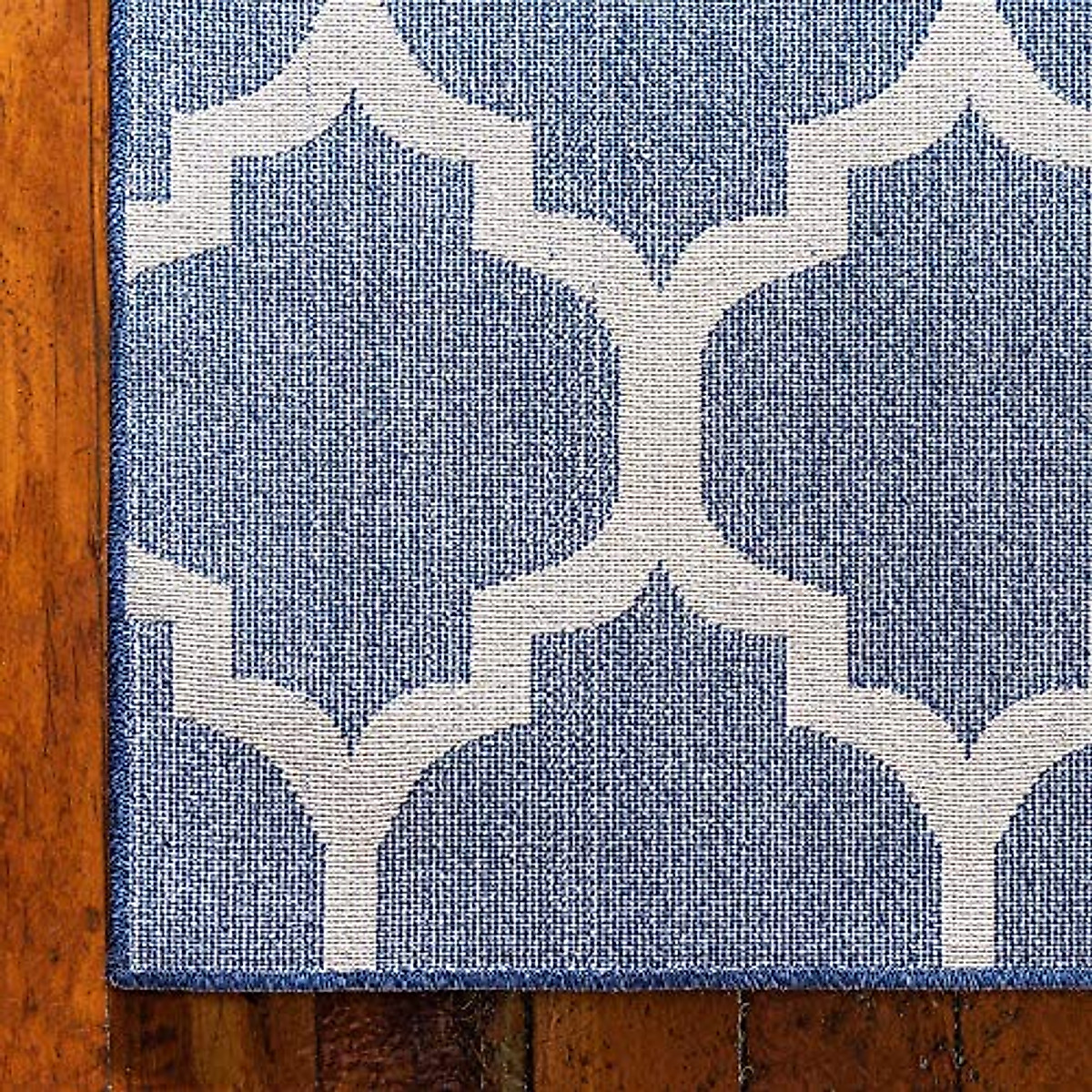 Unique Loom Trellis Collection Modern Morroccan Inspired with Lattice Design Area Rug, Runner 2' 0" x 6' 1", Dark Blue/Navy Blue