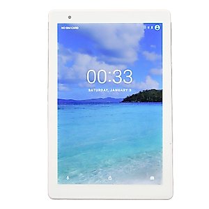 Acogedor 8.1Inch Android Tablet, 720x1280 HD Display MTK6592 CPU 4GB RAM 64GB ROM 3G Calling Tablet with 3 Card Slot, Support 2.4G 5G WiFi, 5000mAh, Silver