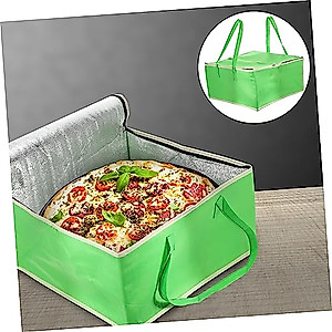 BUGUUYO 1pc Bag Insulated Grocery Cooler for Car Cooler Baskets Car Cooler Drink Carrier for Take- Out Weighing Bottle Insulated Lunch Tote Waterproof Tote Green Non-Woven Fabric