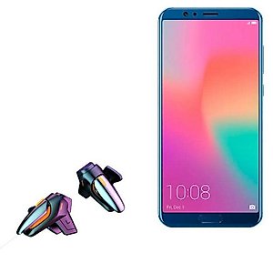 BoxWave Gaming Gear Compatible with Honor View 10 (Gaming Gear by BoxWave) - Touchscreen QuickTrigger, Trigger Buttons Quick Gaming Mobile FPS for Honor View 10 - Jet Black