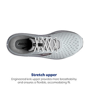 Brooks Men's Dyad 11 Running Shoe - Grey/Black/White - 10 X-Wide