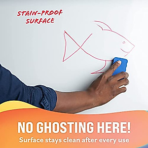 Creative Space White Board Dry Erase 48”x32” Magnetic Whiteboard with Stand Easel-Style Giant Rolling Board on Wheels for Homeschool Large Double Side Portable Teacher Supplies