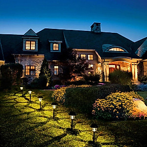 YLHDRILY 6 Pack Solar Path Lights High Lumen Super Bright SMD LED Solar Outdoor Stainless Steel & Glass Waterproof Landscape Lights for Pathway,Garden,Yard, Patio, Walkway,Driveway,