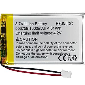 HXJNLDC DC 3.7V 1300mAh 503759 Rechargeable Lithium Polymer Replacement Battery for DIY 3.7-5V Electronic Product, Mobile Energy Storage Power Supply