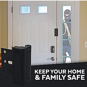 Door Lock for Home Security (2-Pack) - Easy to Install Door Latch Device, Aluminum Construction,Door Locks for Door Security | Child Proof & Tamper Resistant, Black Door Locks