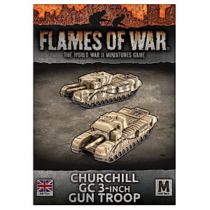 Flames of War Mid War British Churchill GC 3-Inch Gun Troop FOW BBX67