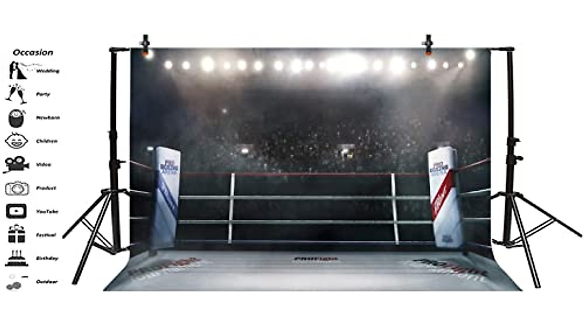 LFEEY 7x5ft Boxing Arena Backdrop for Photography & Events