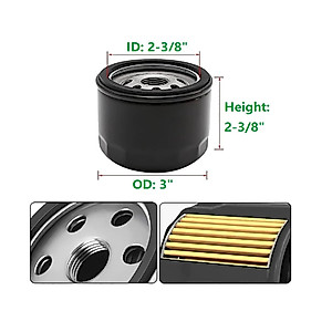 Fremnily 499486 Air Filter,492932 Oil Filter with 691035 Fuel Filter Tune up Kit Compatible with Briggs and Stratton intek V-Twins Lawn Mower Tractor 18-26 HP