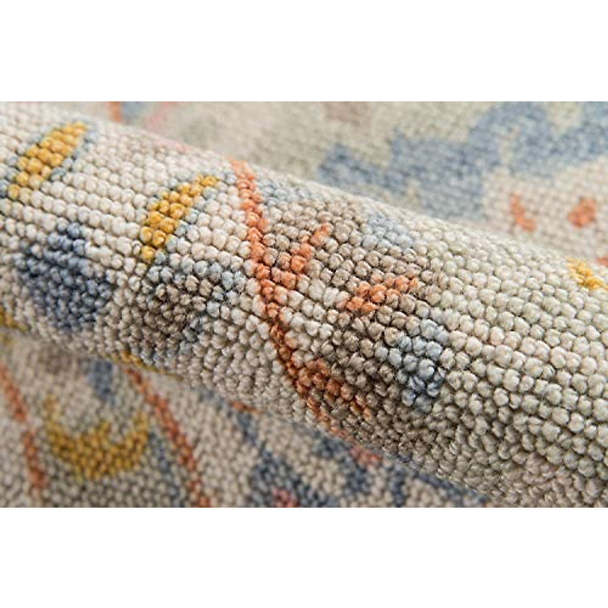 Momeni Anatolia Area Rug, 3 ft 3 in x 5 ft, Light Blue