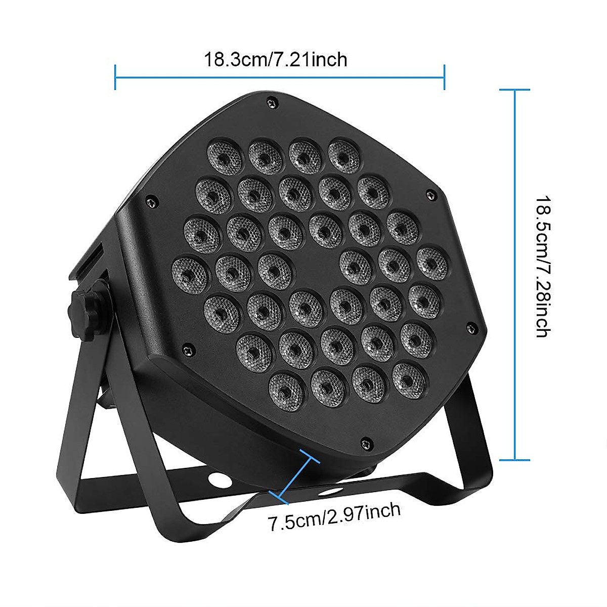 LUNSY RGB Stage Lighting 2Pack, 36LED Dj Par Lights, Uplighting for Events, Sound Activated, Remote and DMX Control, for Wedding, Party, Concert, Festival
