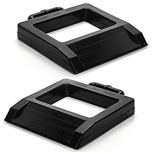 Yesland 2 Pack Rubber Pallet Jack Chock, 14.2 x 11.5 x 2 Inch Heavy Duty Pallet Truck Stopper Black Wheel Stop Chock for Truck Pallet Jack