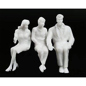DS. DISTINCTIVE STYLE Unpainted Figures 1:24 Scale 24 Pieces Assorted Poses Miniature People for Architectural Layout Project G Scale Model Trains Railroads Home Bonsai Decor