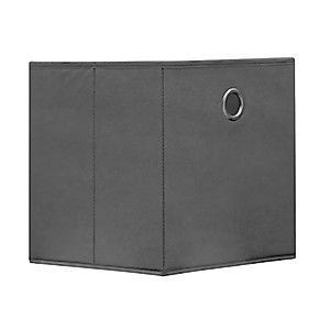Fabric Collapsible Storage Bins, 10.5 x 11 x 10.5 inches, Pack of 2, (Gray)