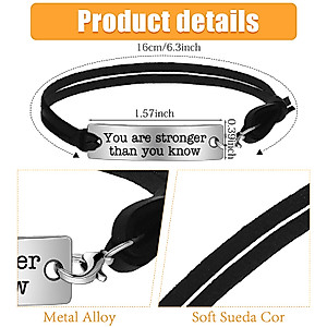 Nosiny Inspirational Gifts for Women Men with Gift Cards Envelopes Engraved Inspirational Bracelets Encouragement Jewelry Bracelets for Teen Friendsgiving(24 Pack)