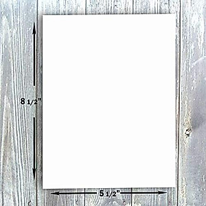 Hamilco White Cardstock Thick Paper - Blank Index Flash Note & Post Cards - Greeting Invitations Stationary 5 1/2 X 8 1/2" Heavy Weight 80 lb Card Stock for Printer - 100 pack