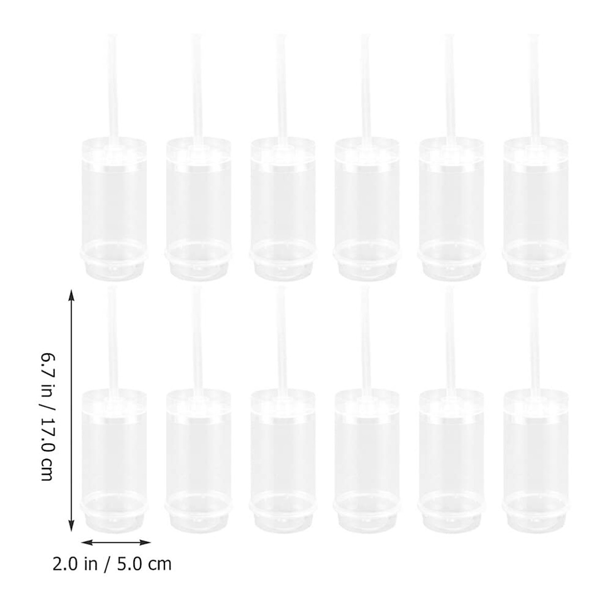 60Pack Cake Push Pop Containers with Lids, Reusable Cake Push Pops, Muti-purpose Push Pop Cake Containers, Plastic Cake Push-up Pop Shooter for Cupcake, Confetti, Homemade Ice Cream,Desserts