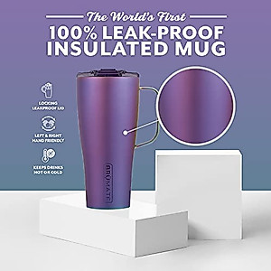 BrüMate Toddy XL - 32oz 100% Leak Proof Insulated Coffee Mug with Handle & Lid - Stainless Steel Coffee Travel Mug - Double Walled Coffee Cup (Dark Aura)