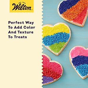 Wilton Colored Sugar Sprinkles Medley Baking Supplies, 4.4 oz, Bright Multicolored