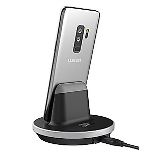 Encased Charging Station (Fast Charge Compatible) Adjustable Desktop Dock USB-C Charger Stand (Case Friendly Design) for Samsung Galaxy S10/Plus/S20/S21/S22/S23 Ultra