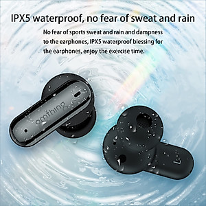 omthing Wireless Earbuds, AirFree 2 True Wireless Headphones, Earphones with Wireless Charging, Bluetooth Earbuds with ANC, in-Ear Headphones Deep Bass, Touch Control, IPX5 Waterproof, 25H