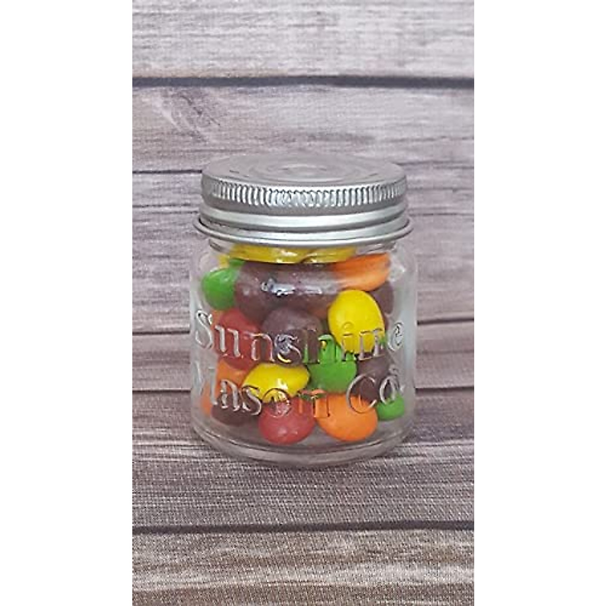 Sunshine Mason Co. Mini Mason Jar Shot Glasses with Metal Lid 2 Ounces, 24 Pieces