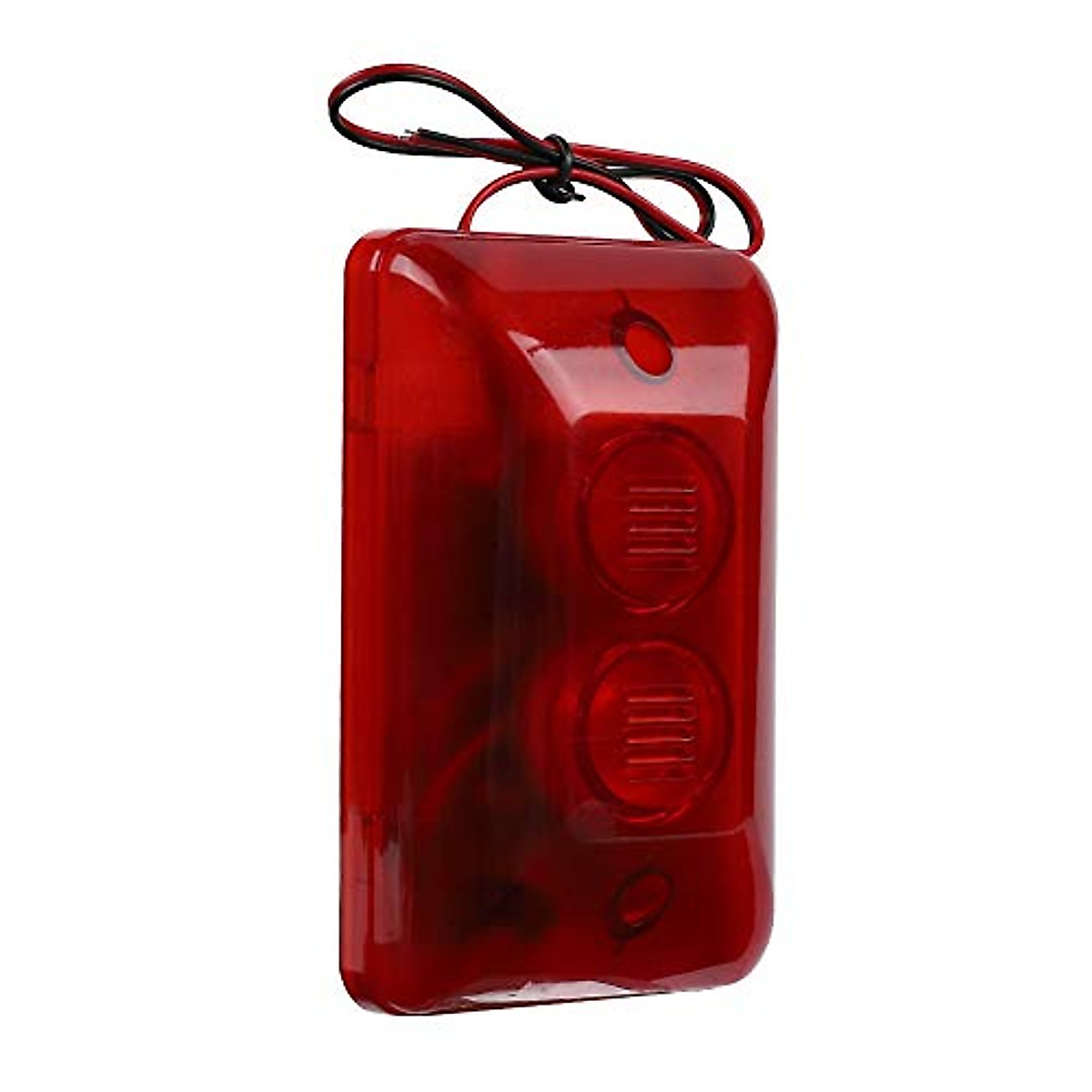12V 15W Wired Strobe Siren,Sound and Light Alarm System,Sound Alarm Strobe Flashing Red Light 120dB for Home Security