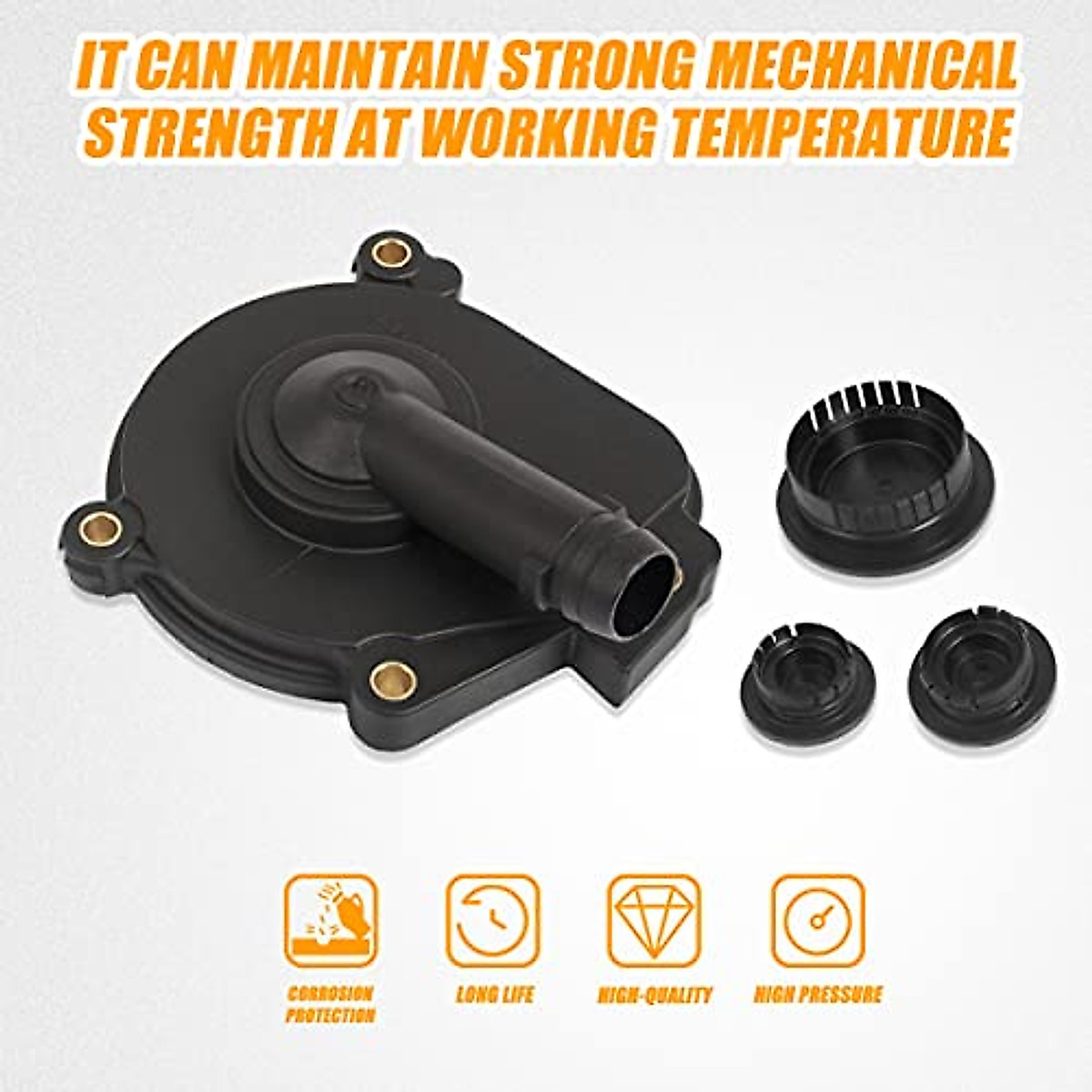 RANSOTO PVC Vent Valve Crankcase breather Oil Separator Cover and Camshaft Expansion Plug Kit Compatible with Mercedes ML350 C230 C300 E350 C350 SLK300 ML450 Replace 2720100631 0009985690 0009986590