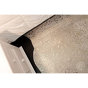 Genuine Metallic Gold on Off White Cowhide Rug 6 x 8 ft. 180 x 240 cm