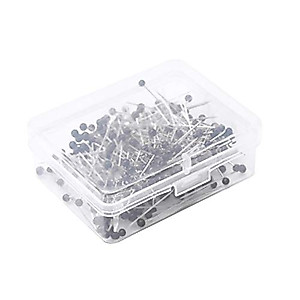 250 Pieces Sewing Pins Ball Glass Head Pins Straight Quilting Pins for Dressmaker Jewelry Decoration, Black