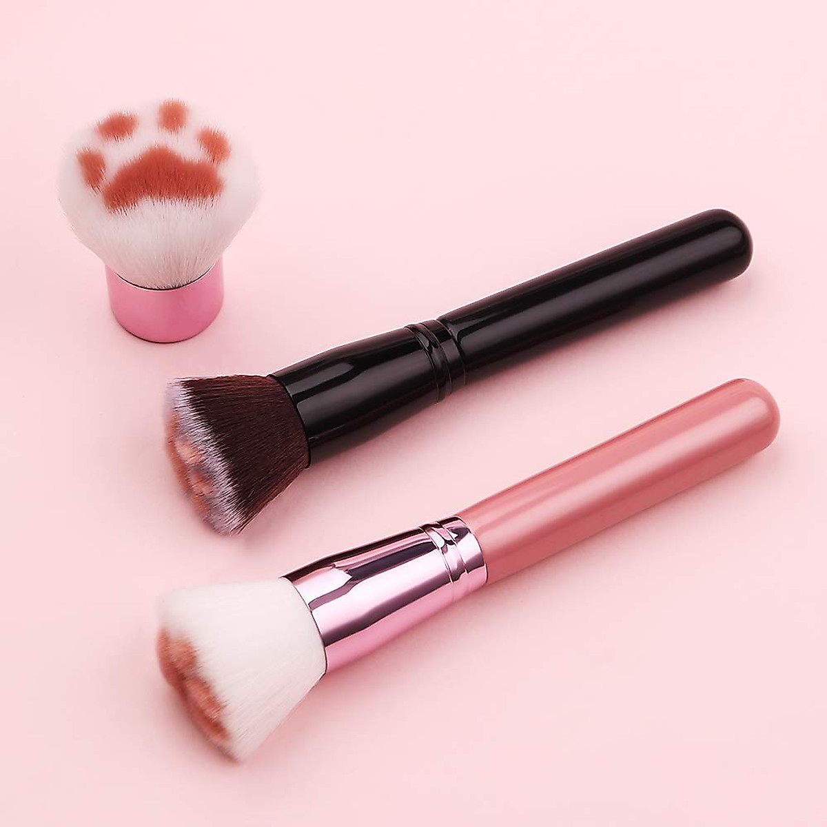 Cat Paw Foundation Makeup Brush - Professional Cosmetic Brush of Foundation Brushes, Powder Brush Blush Brush, Concealer Brush, Contour Brush, Powder Brush Cosmetic Tool (4PCS NEW SET)