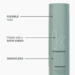KEVIN.MURPHY TOUCHABLE - Spray Wax Finishing Hair Spray - For All Hair Types - Hair Styling for Texture & Hold - Long Lasting - With Milk Thistle & Carrot Seed Oil - 250 mL / 8.5 fl oz