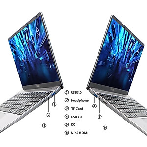 FUNYET 14 Inch Gaming Laptop, Laptop Computer 2025 Windows 11 Pro, 8GB RAM 256GB SSD, Intel 11th Gen N5095 Processor(up to 2.9 GHz), FHD 1920 x 1080