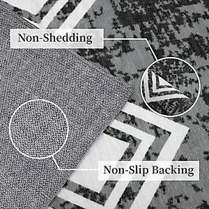 RUGSREAL Washable Area Rug 9x12 Large Moroccan Rug Geometric Modern Area Rug, Stain-Resistant Non Shedding Rug Living Room Bedroom Soft Accent Rug Farmhouse Office Home Decor,9x12