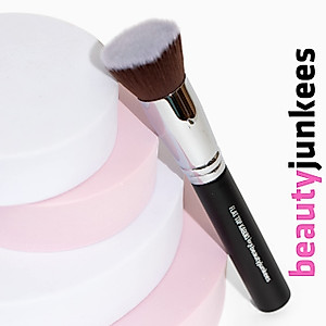 Flat Top Kabuki Foundation Brush - Beauty Junkees Large Dense Synthetic Face Makeup Brushes for Liquid, Cream, Powder Make Up, Buffing, Blending, Stippling Applicator, Brocha Para Base de Maquillaje
