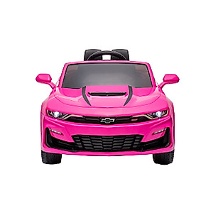 DAKOTT Kids Ride On Sports Car, 12V Battery Powered Chevy Camaro w/Parent Remote Control, Bluetooth, Horn, Music & Headlights Taillights for 3-6 Years
