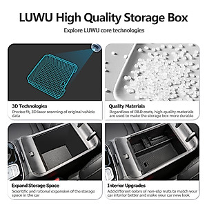 ZCLINKO 2022-2024 Hynudai Tucson Center Console Organizer, Black (Portable, Increases Available Space, Easy Installation Material)