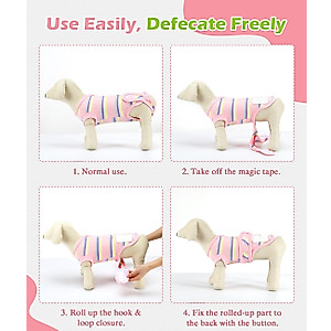 VavoPaw Dog Surgery Suit, Soft Breathable Dog Onesie for Surgery, Dog Bodysuit for Female Male Puppies, Puppy Cone E-Collar Alternative for Wounds Skin Diseases After Surgery, M, Pink