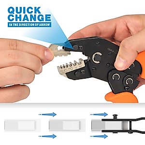 iCrimp Quick Change Ratcheting Crimper Tool Kit, Automotive Service Kit, for Crimping IWS4 Connector, Insulated & Non-insulated Terminal, Open Barrel Terminals, Dupont Connector, End Sleeve Ferrules