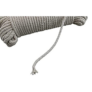 100 Ft Heavy Duty Braided Cotton Rope Clothesline #6 1/4" 6 mm Multi Purpose Home Boat Camping Ivory