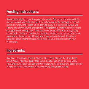 Dreambone Triple Flavor Twisties, 25 Count, Rawhide-Free Dog Chews Made with Real Beef, Pork & Chicken, 7.05 Ounce (Pack of 1)