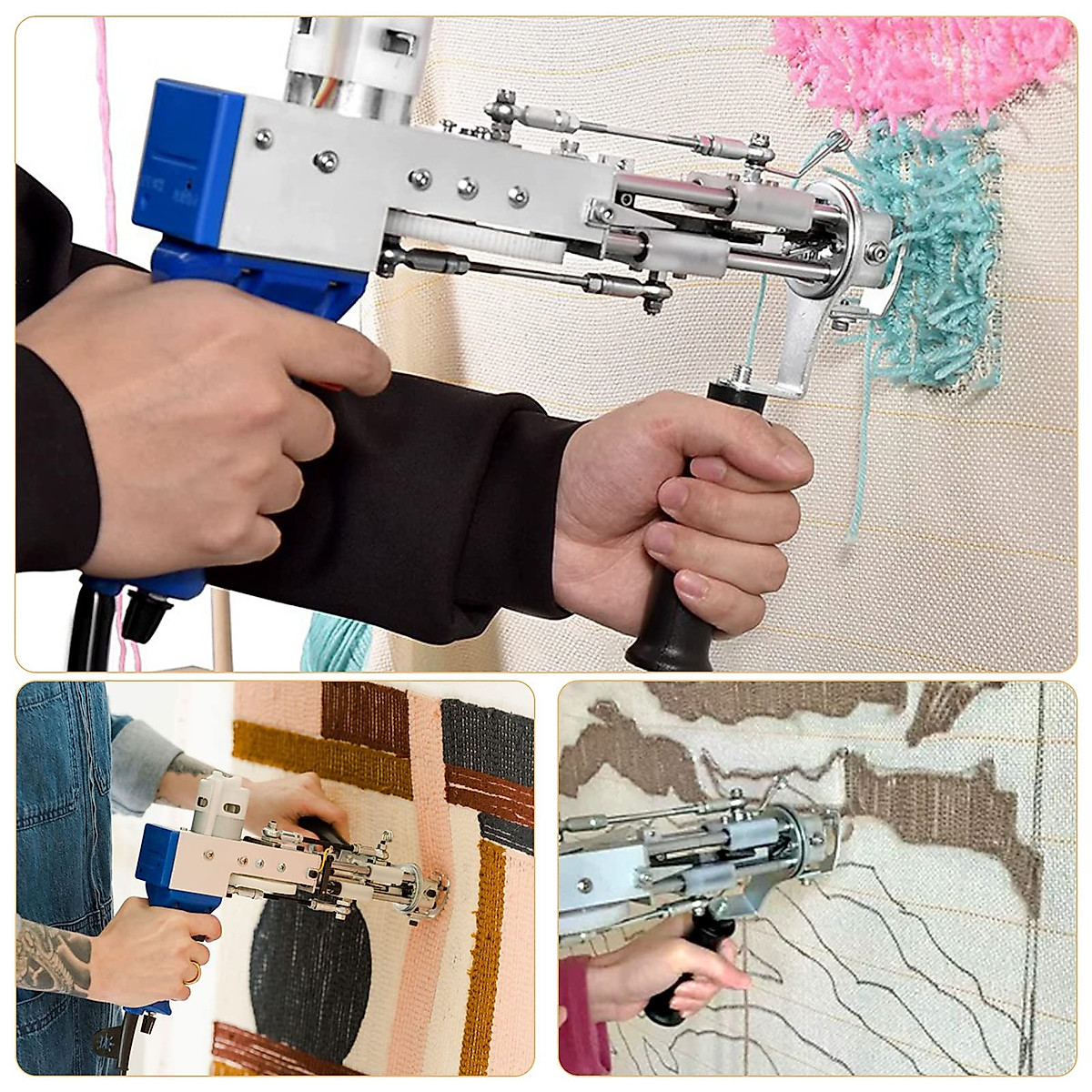 85" x 85" Primary Tufting Cloth with Marked Lines,Monk Cloth Fabric for Punch Needle,Large Overlocking Tufting Cloth,Burlap Tufting Cloth for DIY Rug-Punch Tufting Gun