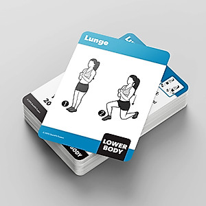 Bodyweight Exercise Cards - Fitness Playing Cards with Over 50 Body Weight Workouts - 2.5" x 3.5" (Standard Playing Card Size)