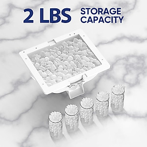 KBICE 2.0 Countertop Nugget Ice Maker with Soft Chewable Ice, 32lbs in 24Hrs, LED Touch Panel, Self-Cleaning Ice Maker with Automatic Dispensing