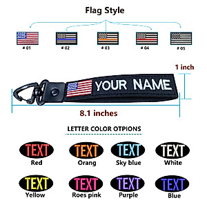 Graceful life Personalized Wristlet Key chain,Customzible Hand Wrist Lanyard Wristlet Lanyard for luggage,luggage Key Ring Accessories,Tactical Backpack, Motorcycles, Scooters, Car
